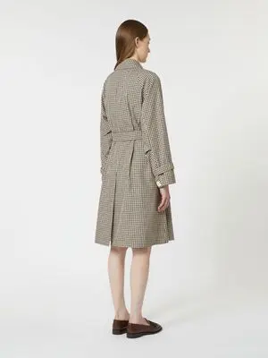 Max Mara Patterned Twill Trench Coat