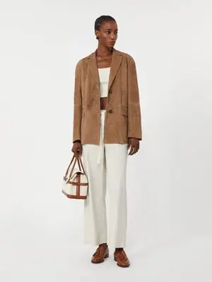 Max Mara Cotton Poplin Drawstring Trousers - Ice