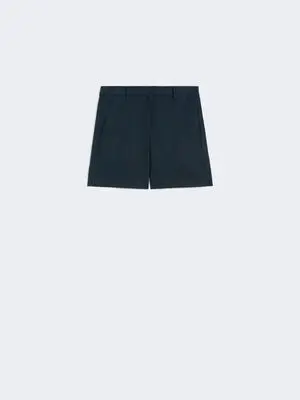 Max Mara Linen Basketweave Shorts - Midnightblue