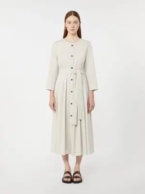 Max Mara Cotton Poplin Fit-and-flare Dress - Ice