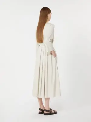 Max Mara Cotton Poplin Fit-and-flare Dress - Ice