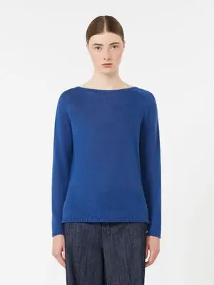 Max Mara Linen Yarn Sweater - Cornflower Blue