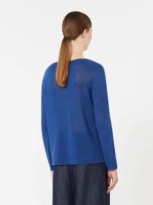 Max Mara Linen Yarn Sweater - Cornflower Blue