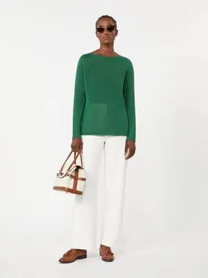 Max Mara Linen Yarn Sweater - Green