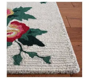 SAFAVIEH Ruby Petals 6' X 6' Square Hand Tufted Wool Rug