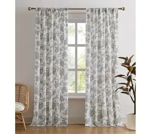 BROOKLYN LOOM Mila Floral 50x96 Window Curtain - One-color