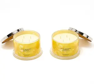 HOMEWORX BY SLATKIN + CO. S/2 18oz Sun Kissed Lemon Candles - One-color