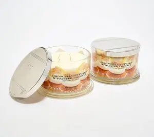 HOMEWORX BY SLATKIN + CO. S/2 18oz Limoncello Coconut Candles - One-color