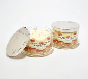 HOMEWORX BY SLATKIN + CO. S/2 18oz Limoncello Rasp Candles - One-color