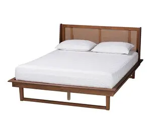 BAXTON STUDIO Aveena Brown Wood Queen Platform Bed - One-color