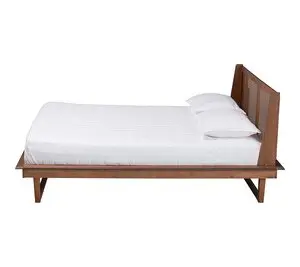 BAXTON STUDIO Aveena Brown Wood Queen Platform Bed