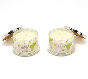 HOMEWORX BY SLATKIN + CO. S/2 18oz Pear Blossom Candles - One-color