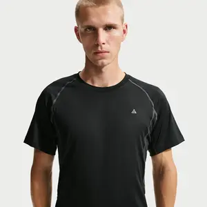 Nike Wildsee" Dri-fit Short-sleeve Base Layer Top - Black