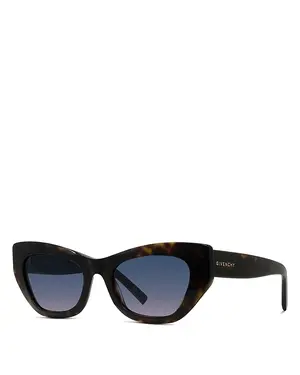 Givenchy Cat Eye Sunglasses, 54mm - Dark Havana/gradient Blue