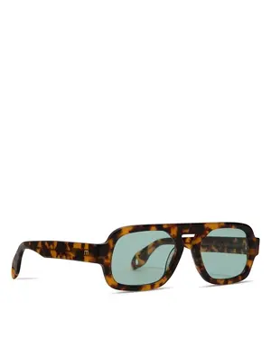 ELISA JOHNSON Jane Aviator Sunglasses - Brown Tortoise