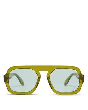 ELISA JOHNSON Jane Aviator Sunglasses - Olive Green