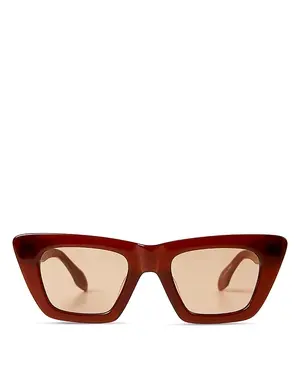 ELISA JOHNSON Lori Cat Eye Sunglasses 49mm - Gloss Brown