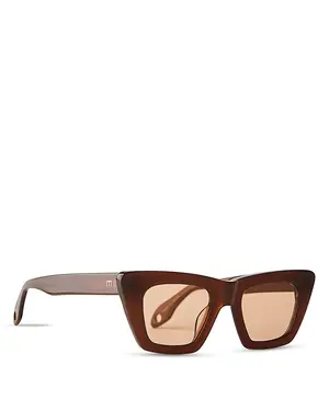 ELISA JOHNSON Lori Cat Eye Sunglasses 49mm - Gloss Brown