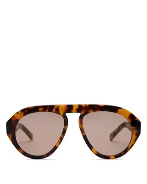 ELISA JOHNSON Val Aviator Sunglasses - Brown Tortoise