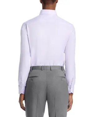 Canali Regular Fit Micro Textured Solid Dress Shirt