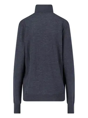 THE FRANKIE SHOP Eve' High Neck Sweater - Gray