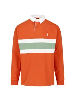 Polo Ralph Lauren Striped Rugby Polo - Orange