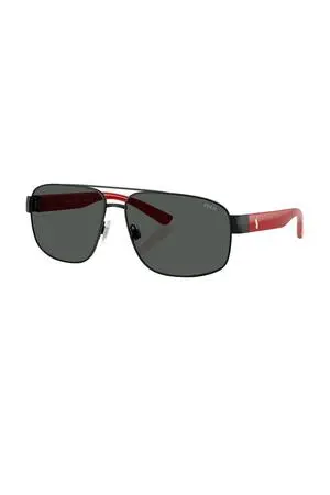 Polo Ralph Lauren Pilot Sunglasses - Shiny Red & Black