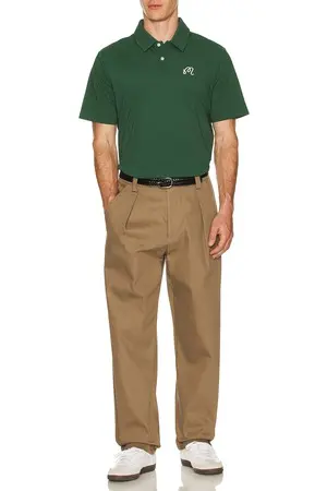 MALBON Fairway Baldwin Polo In Green - Forest