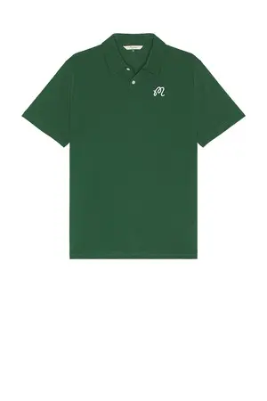 MALBON Fairway Baldwin Polo In Green - Forest
