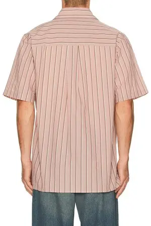 Simkhai Deacon Short Sleeve Oversized Shirt In Pink
