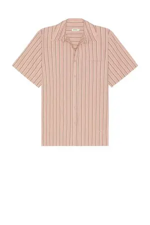 Simkhai Deacon Short Sleeve Oversized Shirt In Pink