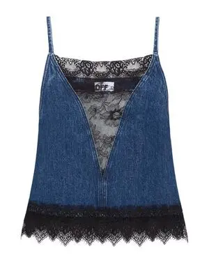 OFF-WHITE™ Denim And Lace Top