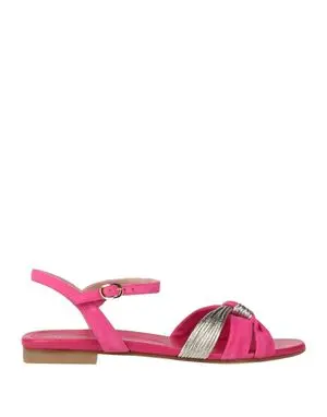 STUART WEITZMAN Two-tone Metallic Leather Flat Sandals