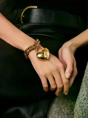 Moschino Heart-shaped Lock Bracelet