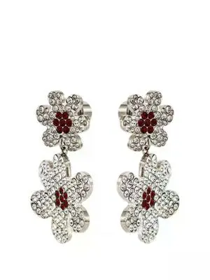 Marni Flower Crystal Drop Earrings