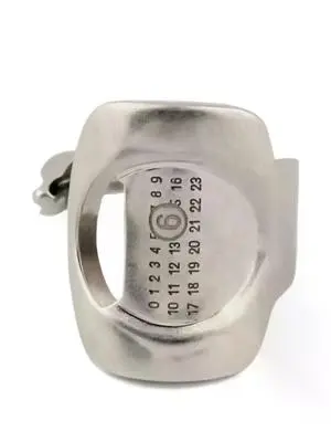 MAISON MARGIELA Logo Detail Ring - Silver