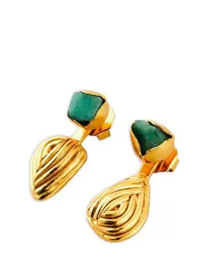 FENOMENA Asymmetric Emerald Earrings