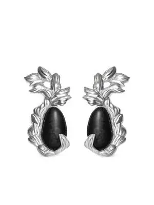 JUDE BENHALIM Amori Leaf-detail Drop Earrings - Silver