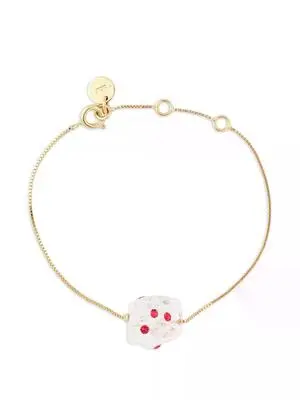 Marni Raw-edge Quartz-detail Bracelet - Gold
