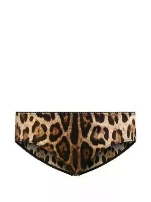 Dolce & Gabbana Leopard-print Briefs - Neutrals