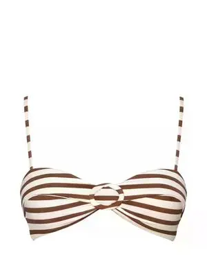 Cult Gaia Alouette Striped Bikini Top - Neutrals