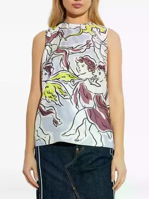 Tory Burch Print Scarf Top