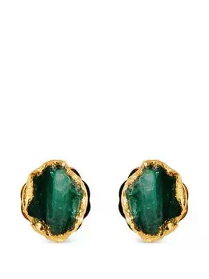 FENOMENA Emerald Stud Earrings - Green