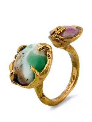MINERAL WEATHER BY OLHOVSKY Double-stone Ring - Gold