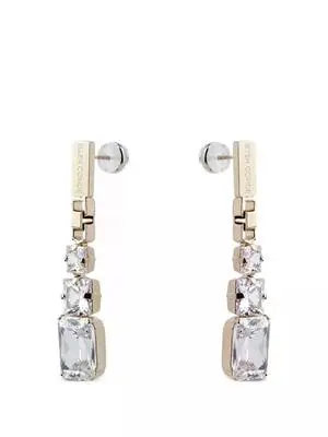 ELLEN CONDE Rectangular Crystal Drop Earrings