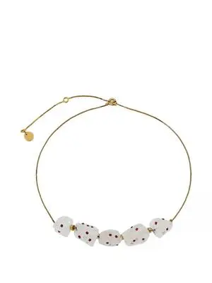 Marni Five-quartz Stone Necklace - Gold