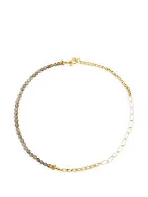 GEM KINGDOM Agate Chain Necklace - Gold