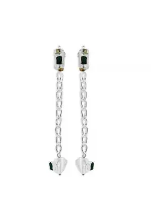 FENOMENA Chain-link Drop Earrings - Silver