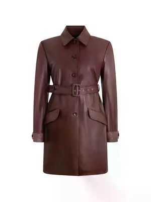 Bally Belted Leather Coat