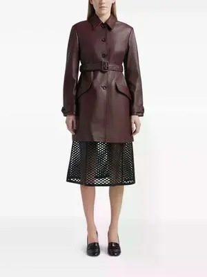 Bally Belted Leather Coat